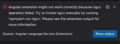 ngcc process fails with vscode versions 1 62 1 and above · issue 1565