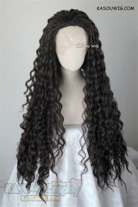 Kasou Wig Lace Front Disney Moana Brown Black Curly Long Cosplay