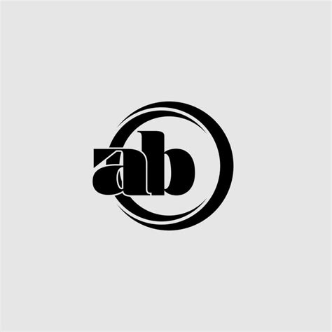 Letters AB Simple Circle Linked Line Logo Vector Art At Vecteezy