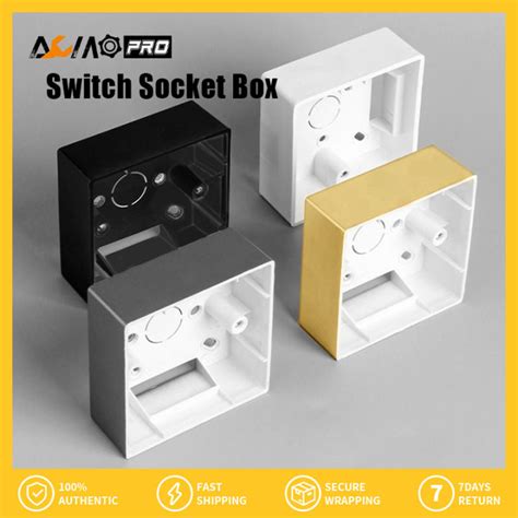 Aumopro Switch Socket Box Universal On Wall Mount Home Improvement Wall
