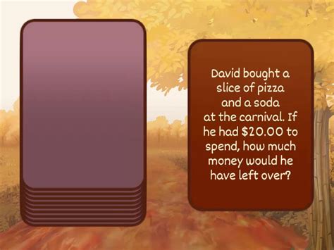 Adding And Subtracting Decimals Seperate Menu Is Used Random Cards