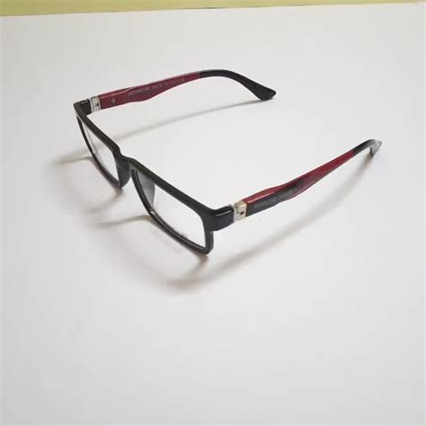 Porsche Design Eyeglass Rectangle Frame Black And Maroon Bd