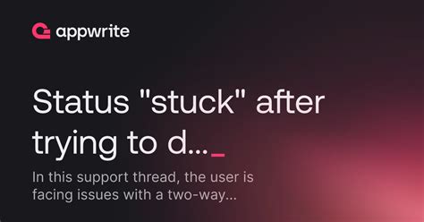 Status Stuck After Trying To Delete A Two Way Relation Field Threads Appwrite