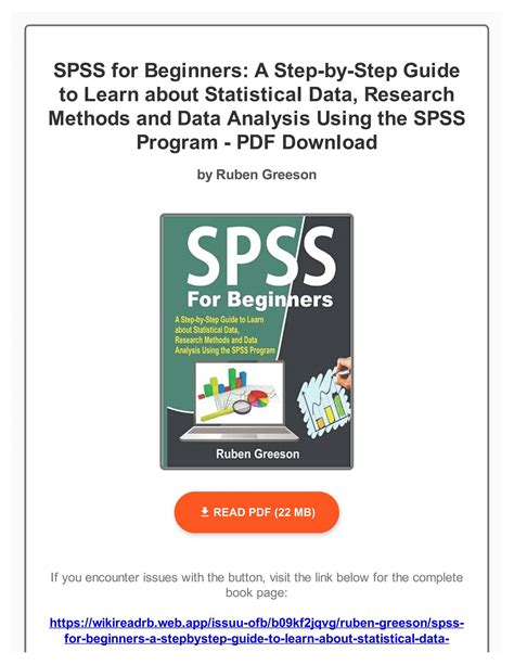 Pdf Free Spss For Beginners A Step By Step Guide To Learn About Statistical Data Research
