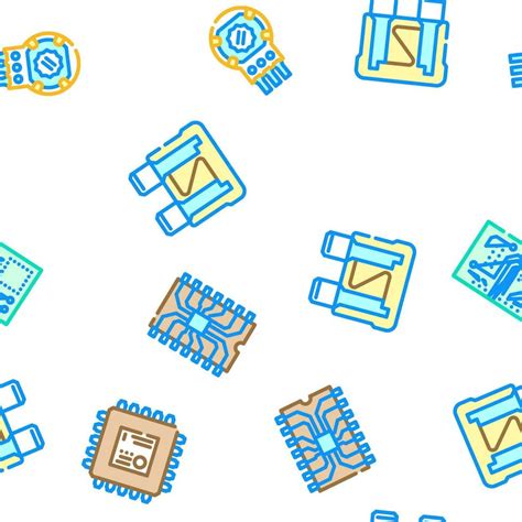 Component Electronic Chip Vector Seamless Pattern 32831196 Vector Art
