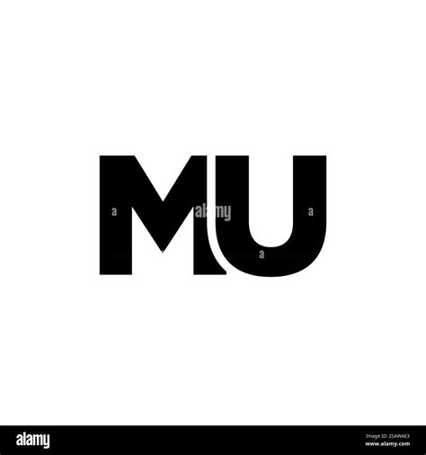 Trendy Letter M And U MU Logo Design Template Minimal Monogram Initial Based Logotype For