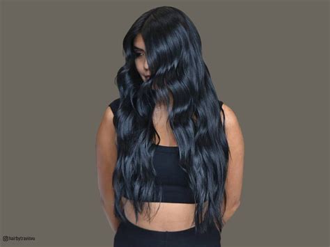 Shiny Black Hair Texture