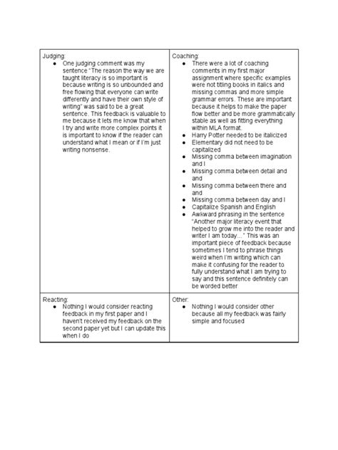 Revision Matrix Pdf Comma Grammar