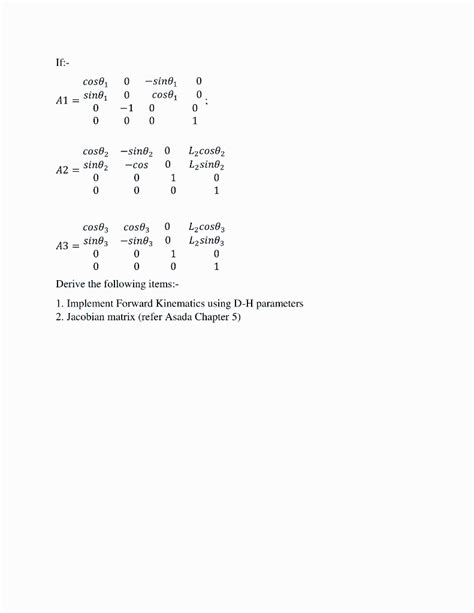 If A1 Cosθ1sinθ10000−10−sinθ1cosθ1000001 Derive The