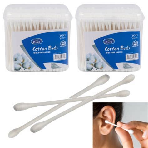 600ct Double Tipped Pure Cotton Ear Swabs Makeup Applicator Q Tip Wax