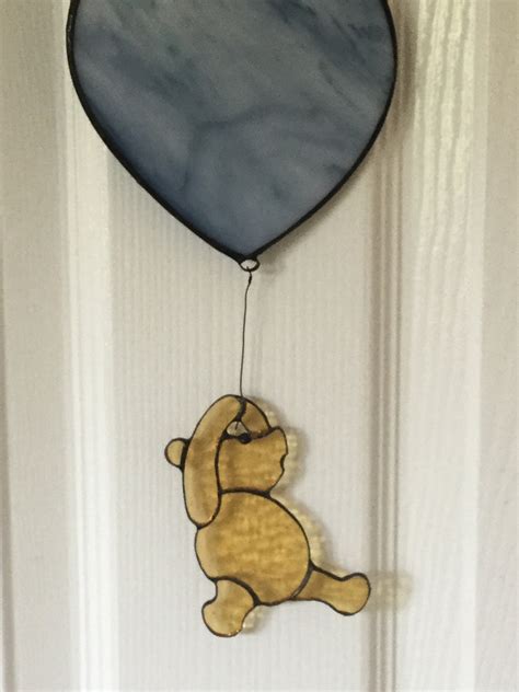 Stained Glass Winnie The Pooh Suncatcher Etsy Uk