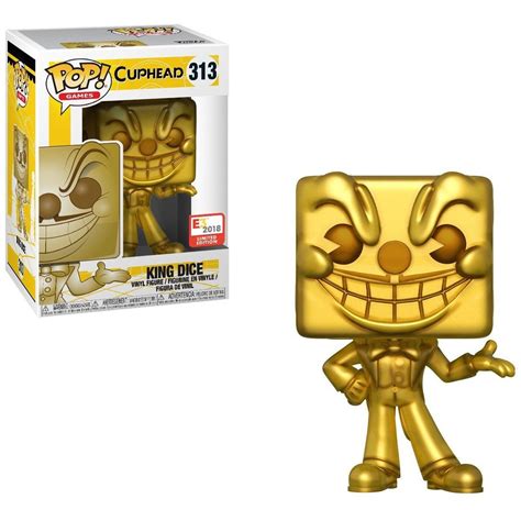 Funko Cuphead POP Games King Dice Exclusive Vinyl Figure 313 Gold ...