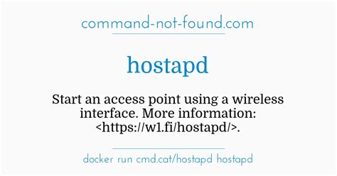 Dockerfile Run Hostapd