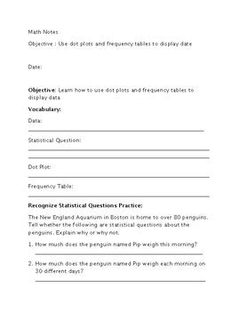 Dot Plot Guided Notes By Ms Ks Classroom Stash TPT