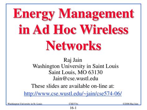 Ppt Energy Management In Ad Hoc Wireless Networks Powerpoint Presentation Id3546092