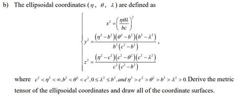 B The Ellipsoidal Coordinates 1 0 2 Are Defined