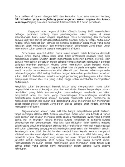 Contoh Soalan Rumusan Bm Spm