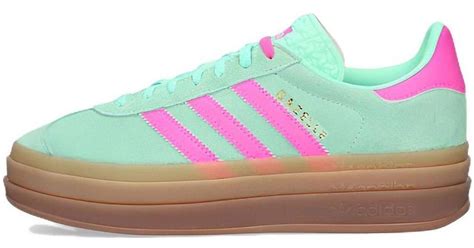 Adidas Originals Gazelle Pulse Mint Screaming Pink In Blue Lyst