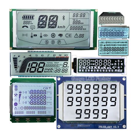 Stn Lcd Custom 7 Segment Display Panel Black Va Tn Stn Lcm Monochrome
