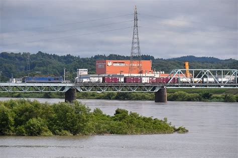 洪水の跡 EF510 503 日本海縦貫線など