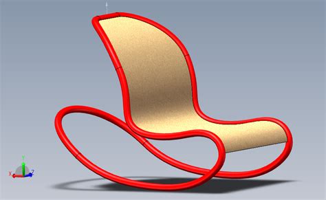 摇椅 SOLIDWORKS 2017 模型图纸免费下载 懒石网