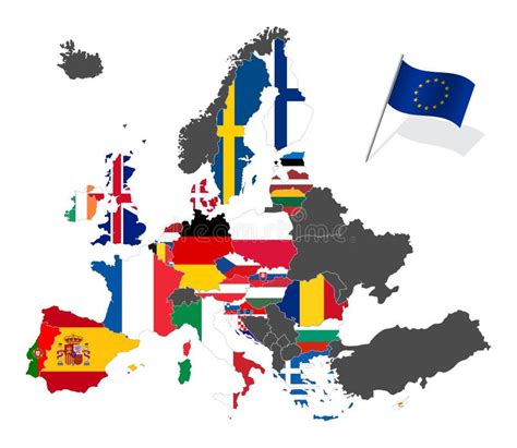 英国脱欧前欧洲与欧盟成员国的地图 矢量插图 向量例证 插画 包括有 马耳他 社区 映射 地理 欧洲 180792655