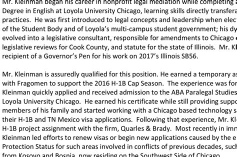 Writing Sample Immigration Uscis Letter Of Support Example Daniel
