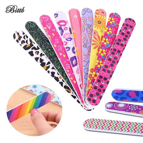 Bittb 3Pcs Color Nail File Polishing Tool Manicure Kit Wood EVA Nail File Buffer DIY Trimming UV