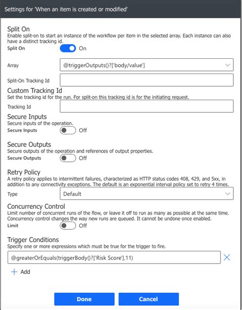 solved trigger conditions with number values power platform community