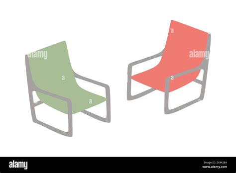Outdoors Picnic Flat Color Vector Illustration Chairs For Lounge And Grill Zone Food Festival