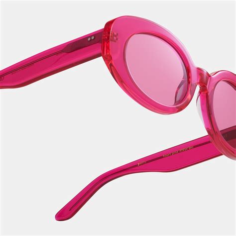 Patsy Mono Hawt Pink Oval Renew Bio Acetate Sunglasses Ace Tate