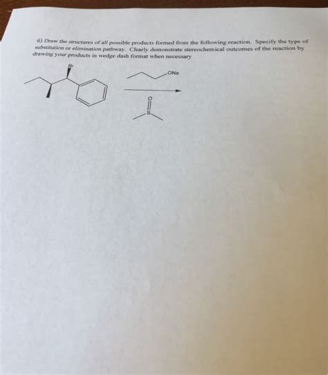 Solved Draw The Structures Of All Possible Products Formed