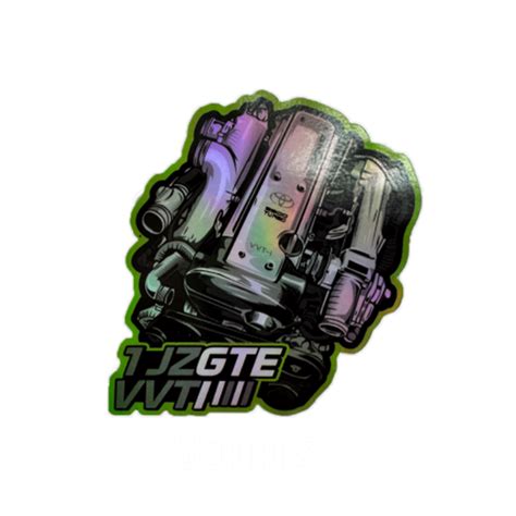 1jz Engine Holographic Sticker Sammit