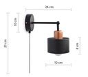 LAMPA ŚCIENNA KINKIET LOFT EDISON LED E KW Cena Opinie Kinkiety