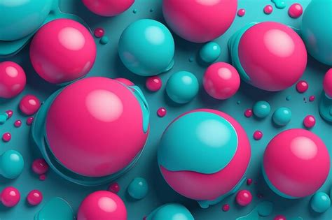 Premium Photo Gradient Background With Turquoise Metaball Shapes Morphing Colorful Blobs