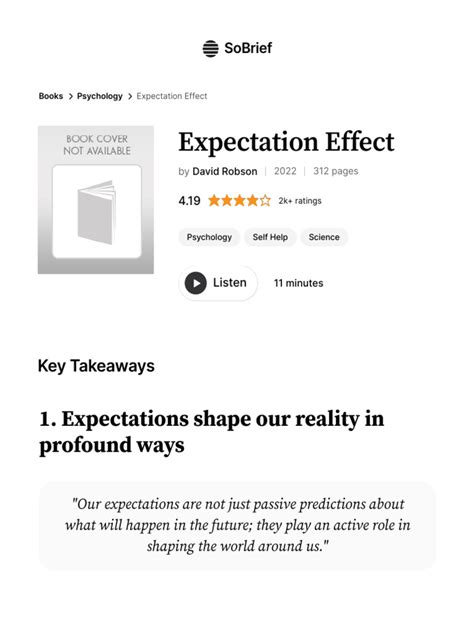 The Expectation Effect Pdf Sleep Placebo