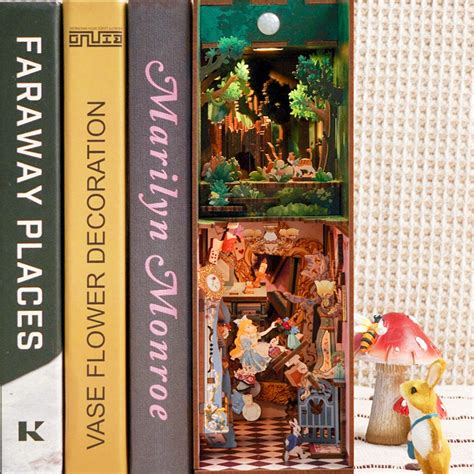 Alice In Wonderland Bookshelf Accessories Miniature Book Nook Etsy