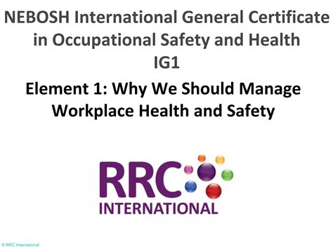 Nebosh Training Ig1 Chapter 1PPT For Concept Learning Knowledge