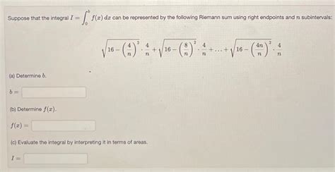 Solved Suppose That The Integral I∫0bfxdx Can Be