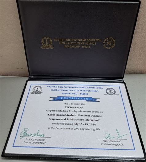 Zeeshan Alam On Linkedin Professionaldevelopment Finiteelementanalysis Iiscbangalore Sparc