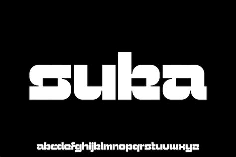 Premium Vector Cute Bold Modern Geometric Font