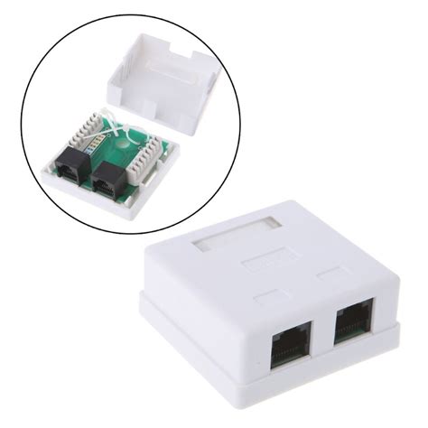 2022 Rj45 Junction Box Cat5e Network Connector 2 P Vicedeal
