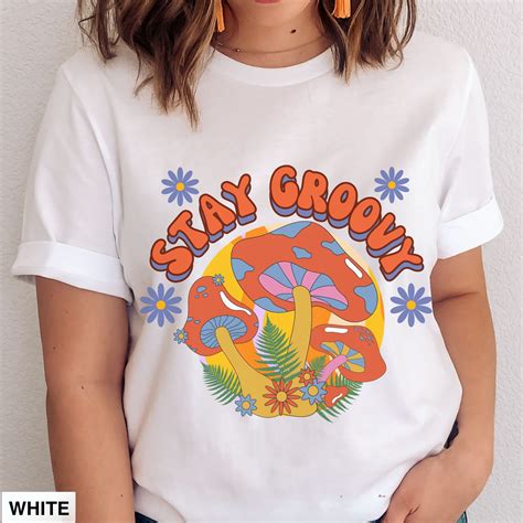 Mushroom Shirt Cottagecore Aesthetic Nature Lover Tee 70s Shirt