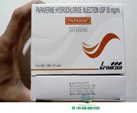 Papaverine Hydrochloride Injection At Rs 21vial Erectile Dysfunction
