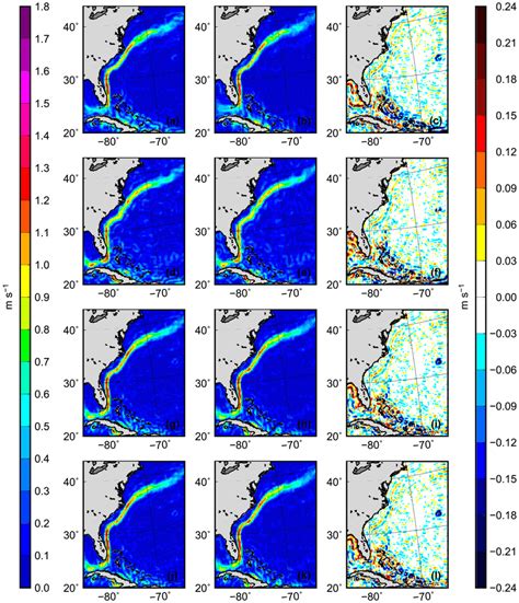 Absolute Geostrophic Surface Currents M S⁻¹ For The Gulf Stream