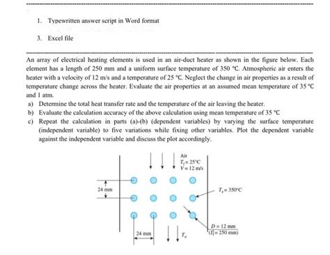 Solved 1 Typewritten Answer Script In Word Format 3 Excel