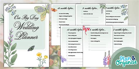Wedding Checklist Editable Templates Pack Plan And Organise