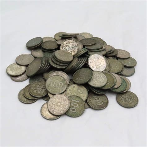 Yahooオークション 稲穂・鳳凰 100円銀貨まとめ 総重量 約609g 硬貨