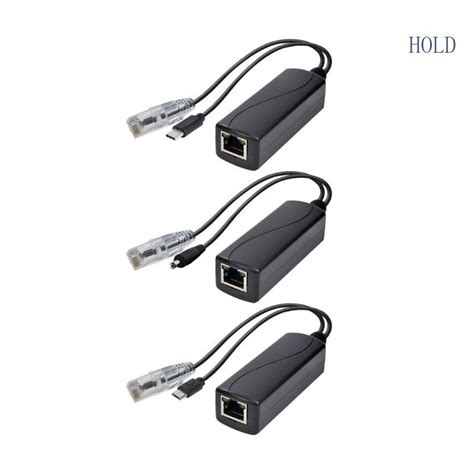 ตัวแยก Poe 1000 ม 48v เป็น 5v 2 4 A Poe Type C Micro Usb Dc5521
