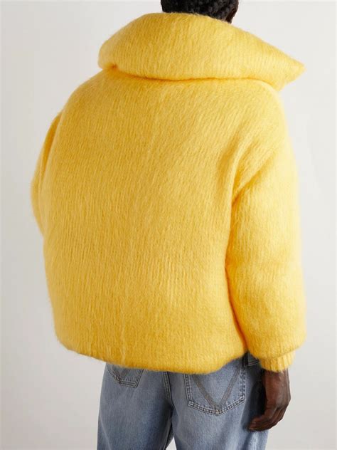 Marni Dingyun Zhang Padded Brushed Ribbed Knit Down Jacket Yellow Marni